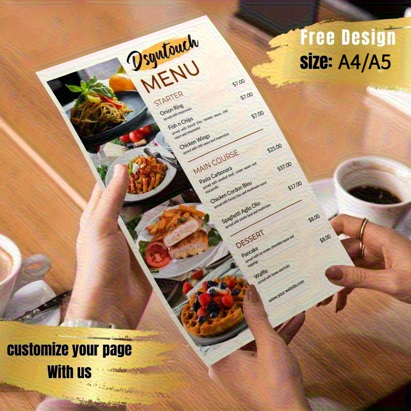 restaurant menu folder sold on Temu United States