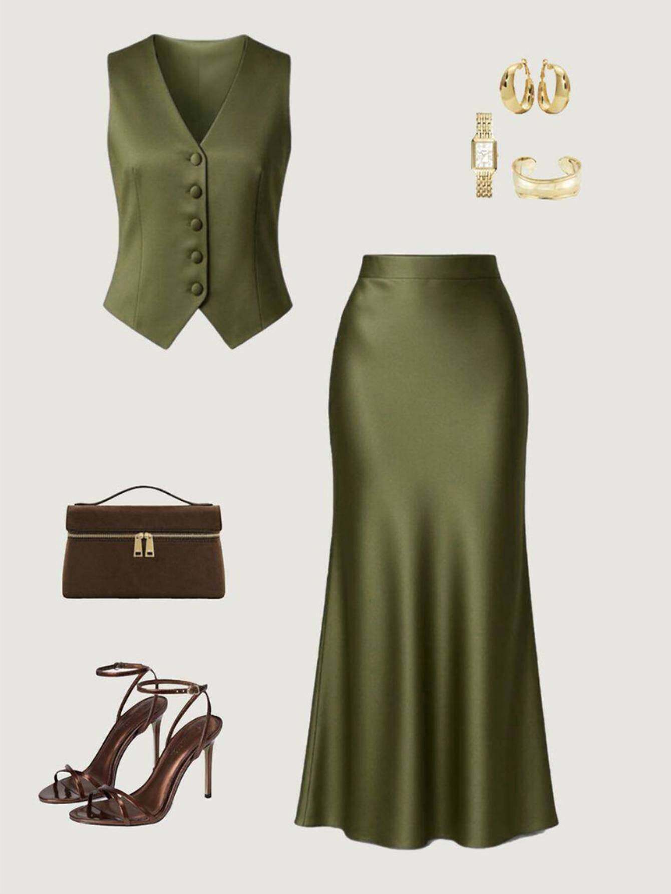 olive green dresses sold on Temu United States