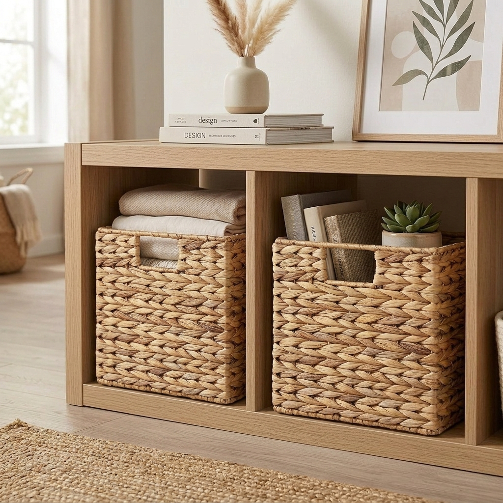 decorative storage baskets sold on Temu United States