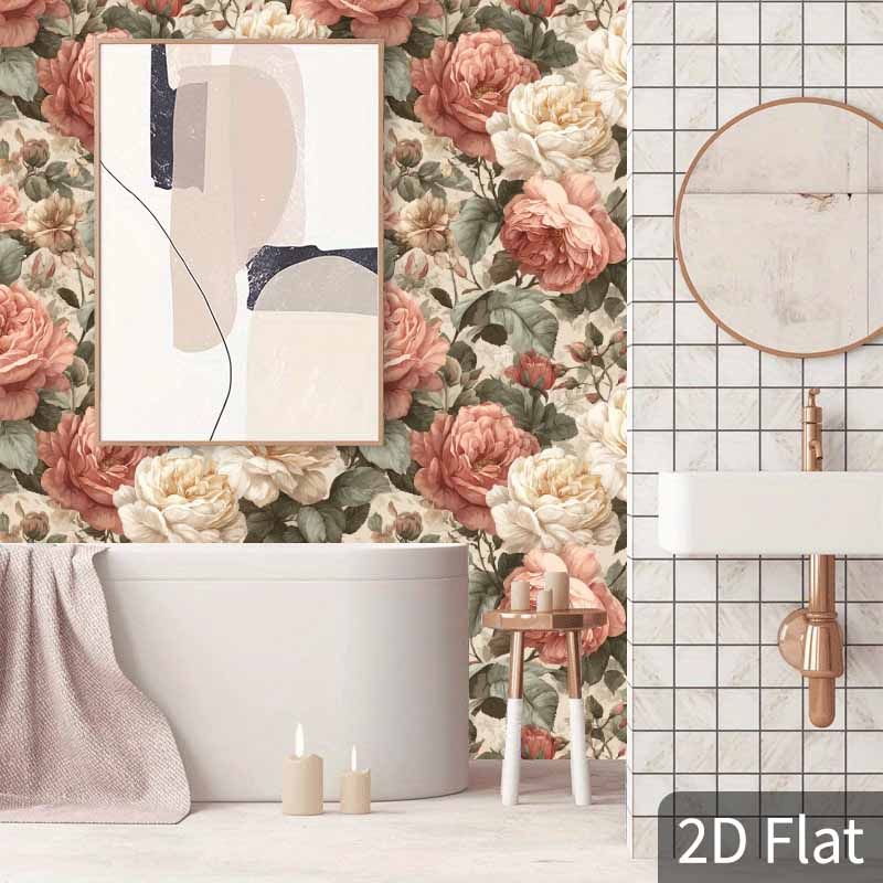 rose wallpaper sold on Temu United States