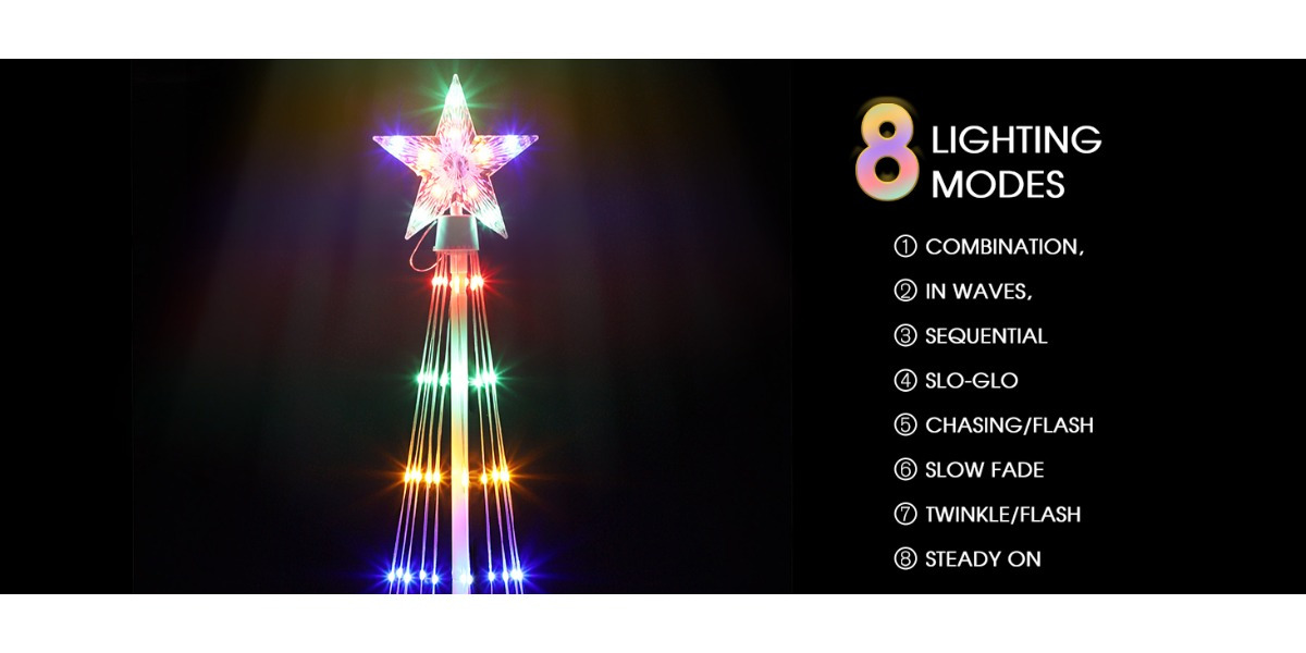 3pcs led outdoor christmas tree light show decorations outside lighted ...