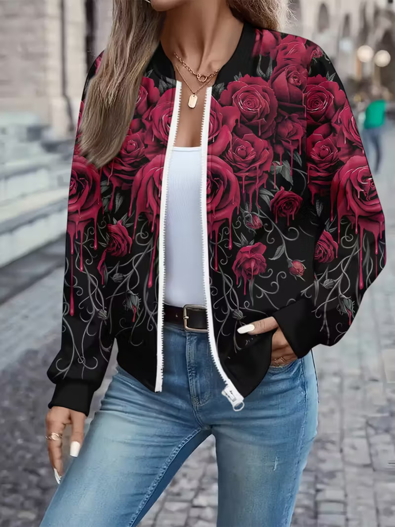 rose jacket sold on Temu United States