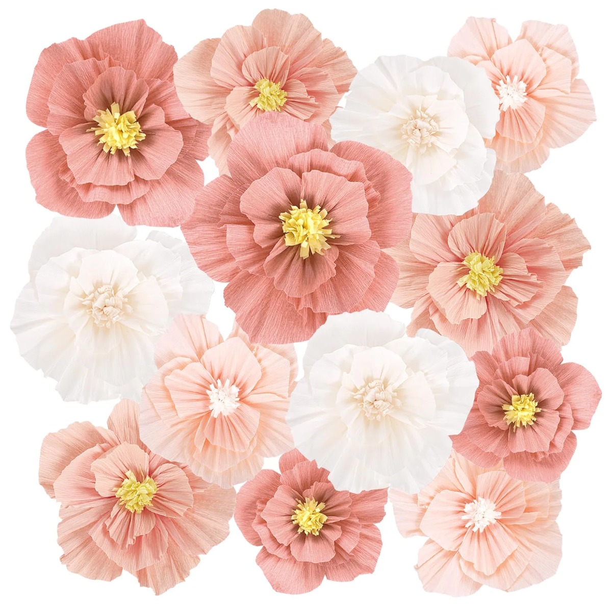 paper flowers decorations for wall sold on Temu United States
