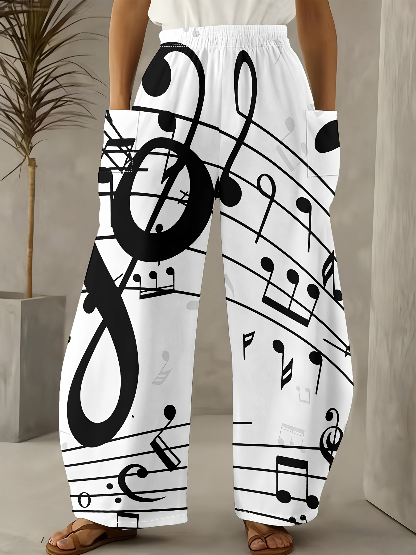 music note pants sold on Temu United States