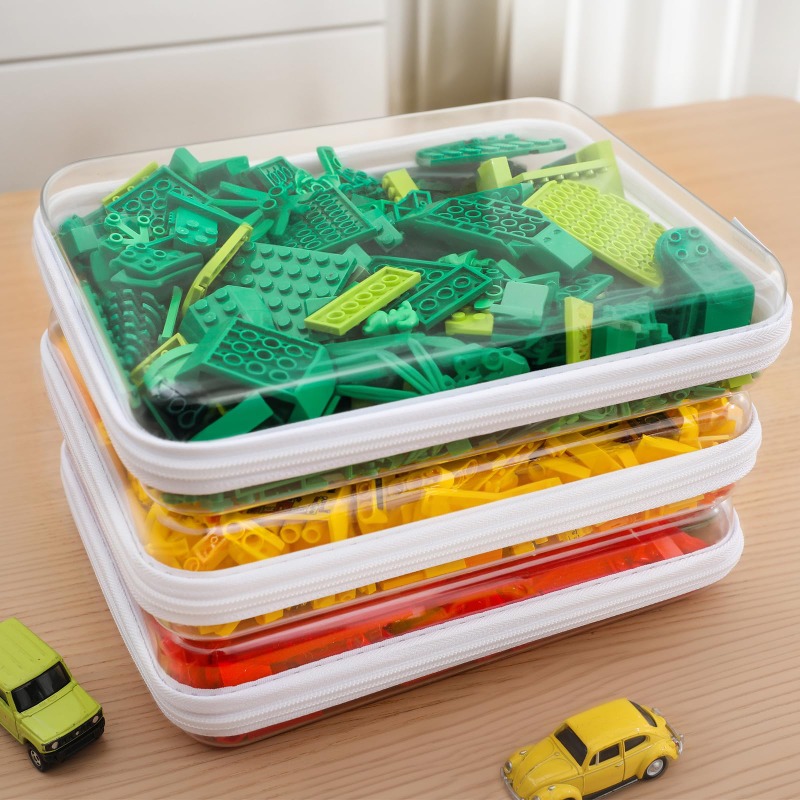 clear hard shell zipper case sold on Temu United States
