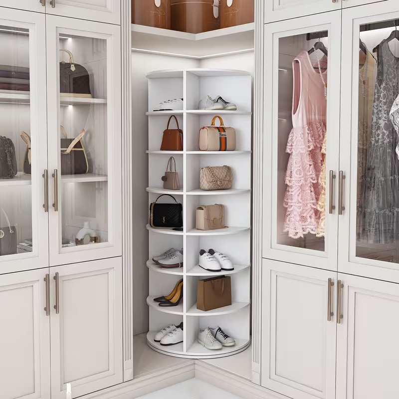 rotating shoe rack tower sold on Temu New Zealand