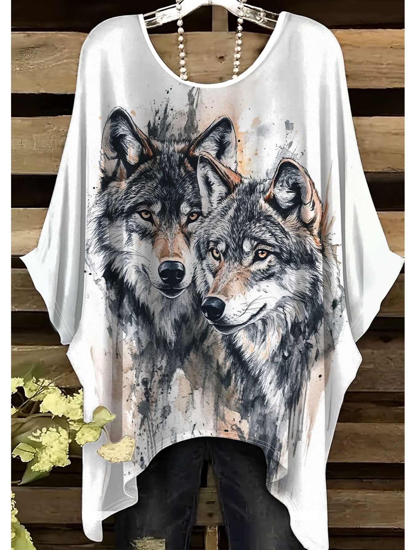 wolf shirts for women sold on Temu United States
