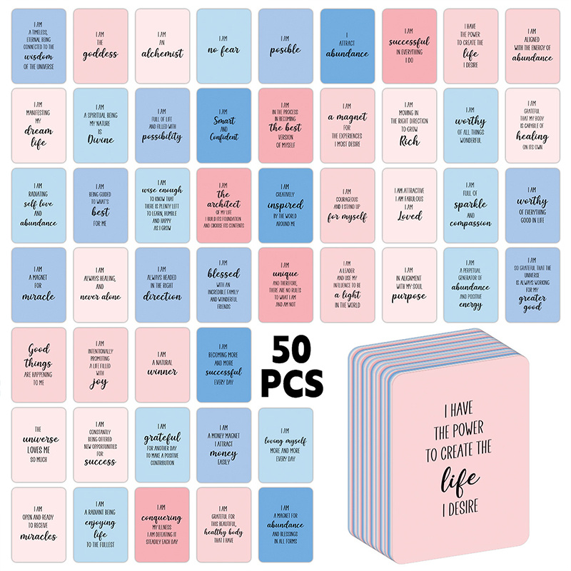 inspirational quote cards sold on Temu United States