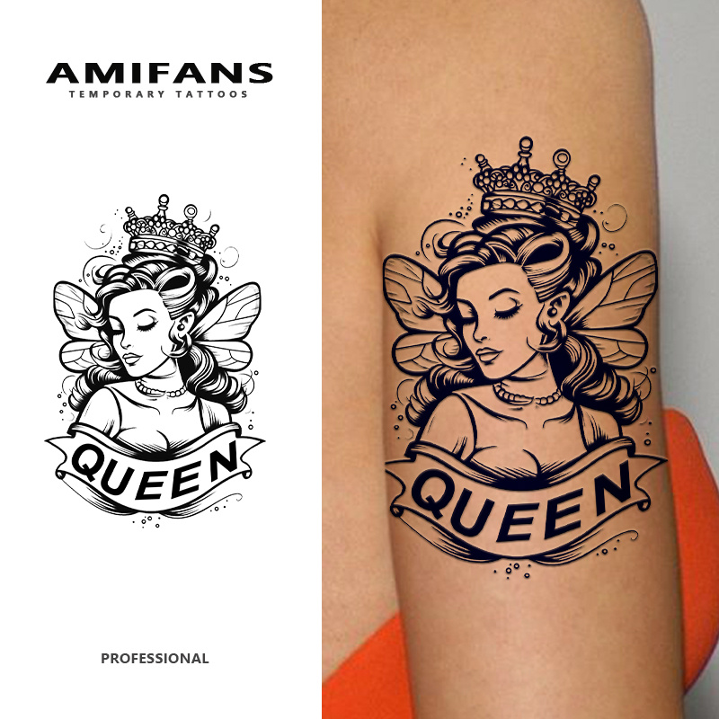 Queen Crown Tattoo Design