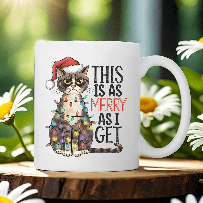 Winter Cat Ceramic Coffee Mug Reusable Insulated Hand - Temu