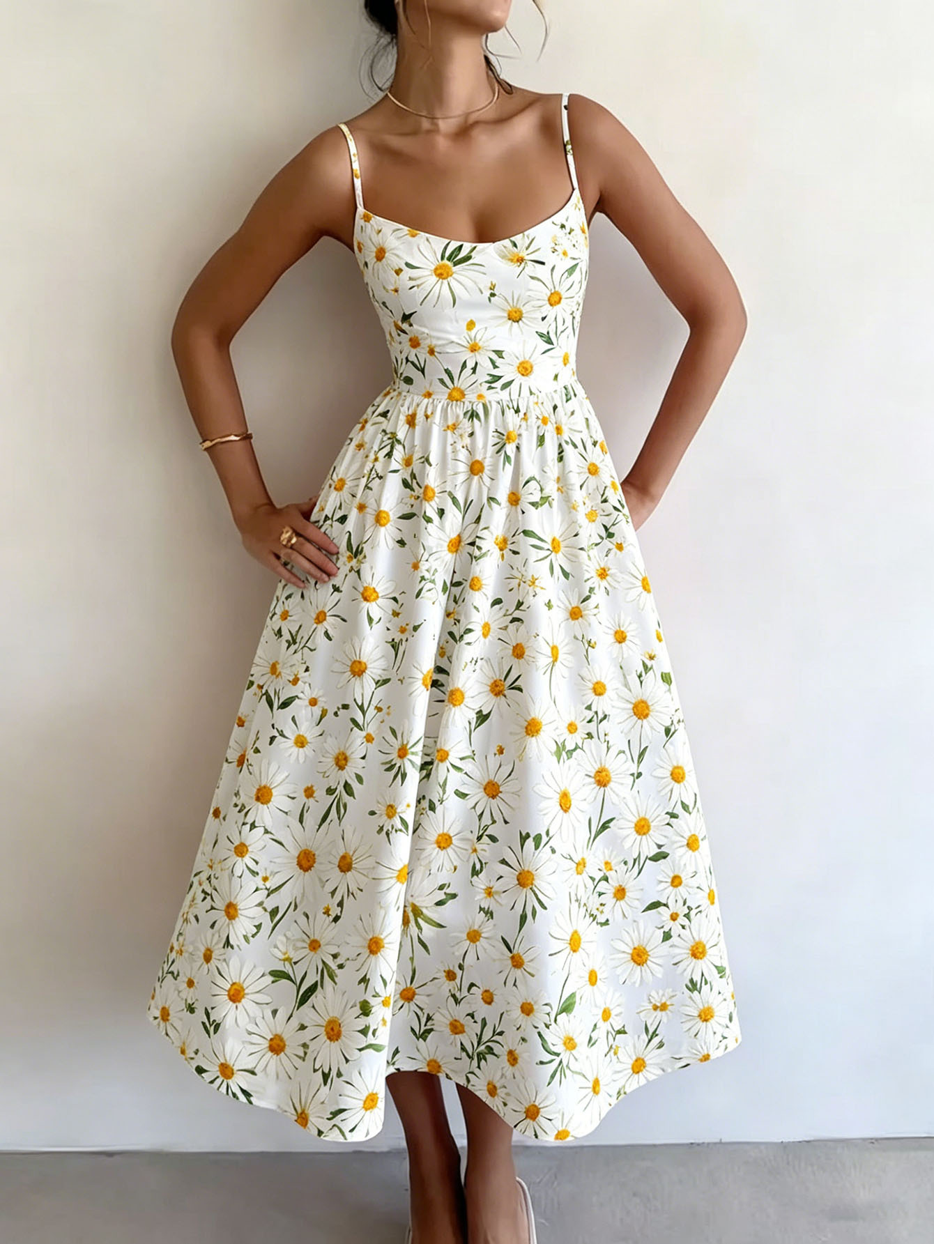 daisy print dress sold on Temu United States