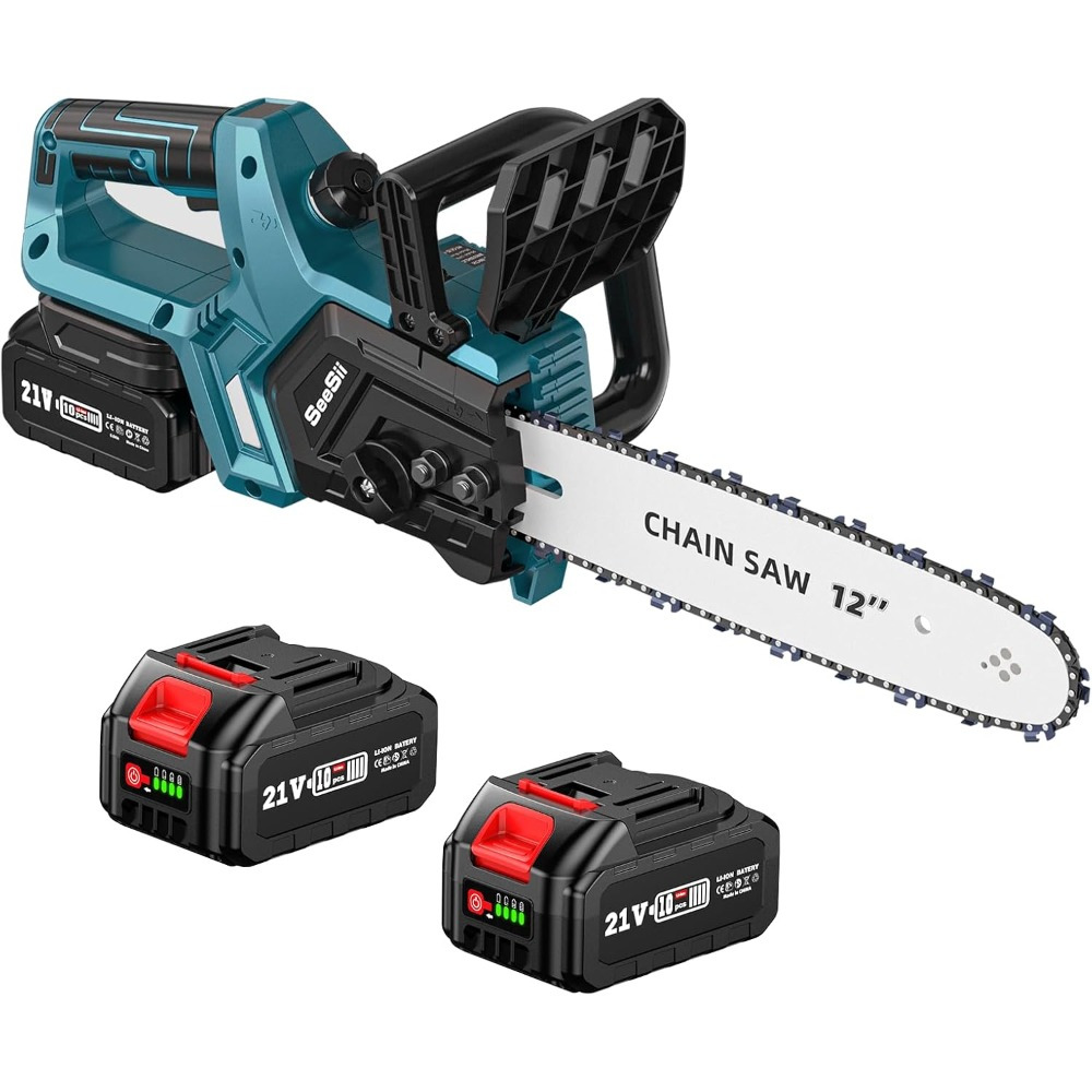 Cordless Chainsaw OUTIGO Cordless Electric Chainsaw 12-Inch - 1000W ...