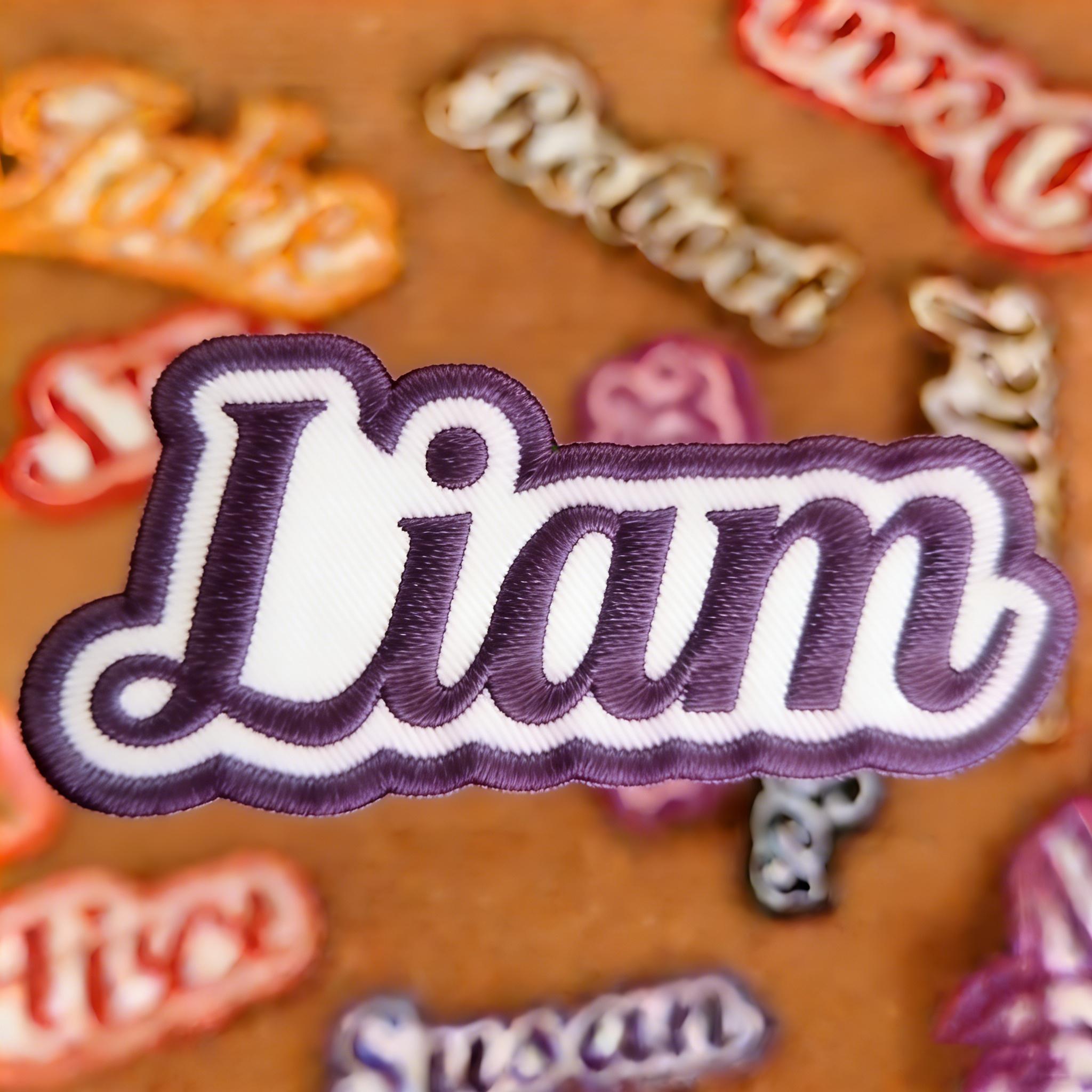 custom embroidered name patches sold on Temu United States