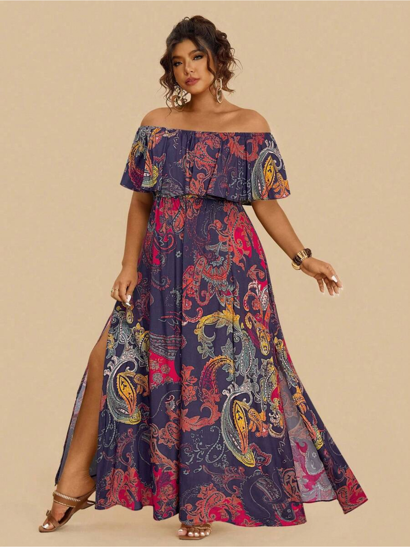 plus size boho dresses sold on Temu United States