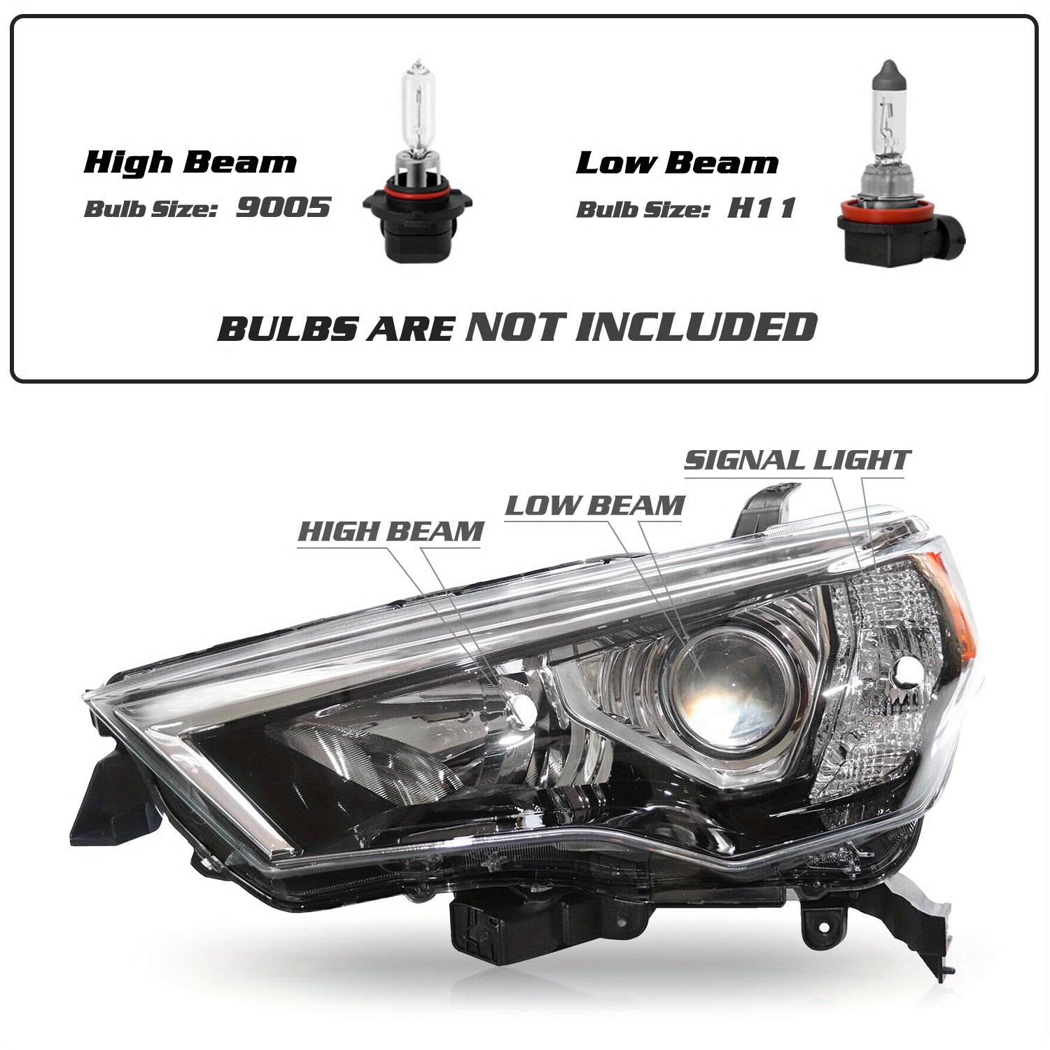 2014 2020 Compatible Toyota Suv Chrome Headlight Assembly - Temu
