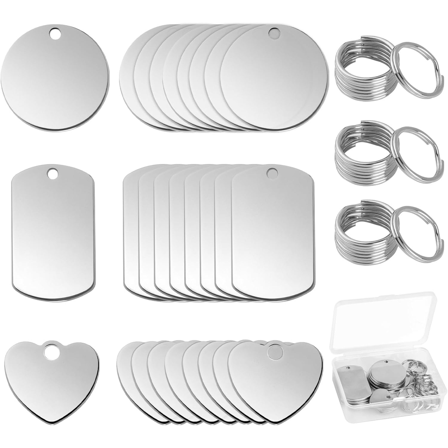 blank dog tags sold on Temu Australia