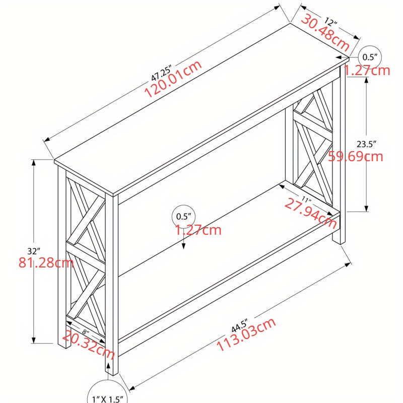 Accent Table Console Entryway Narrow Sofa Living Room - Temu