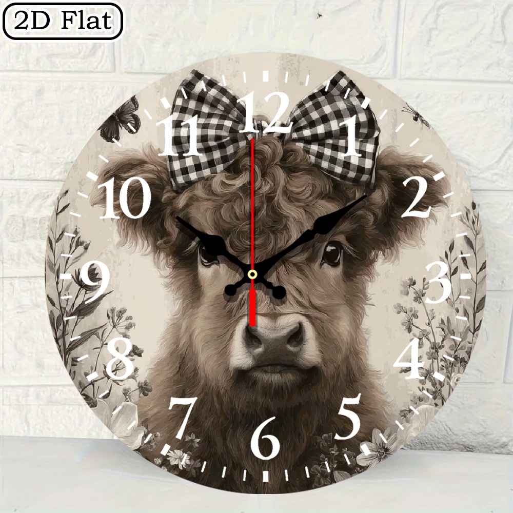 highland cow clock sold on Temu United States