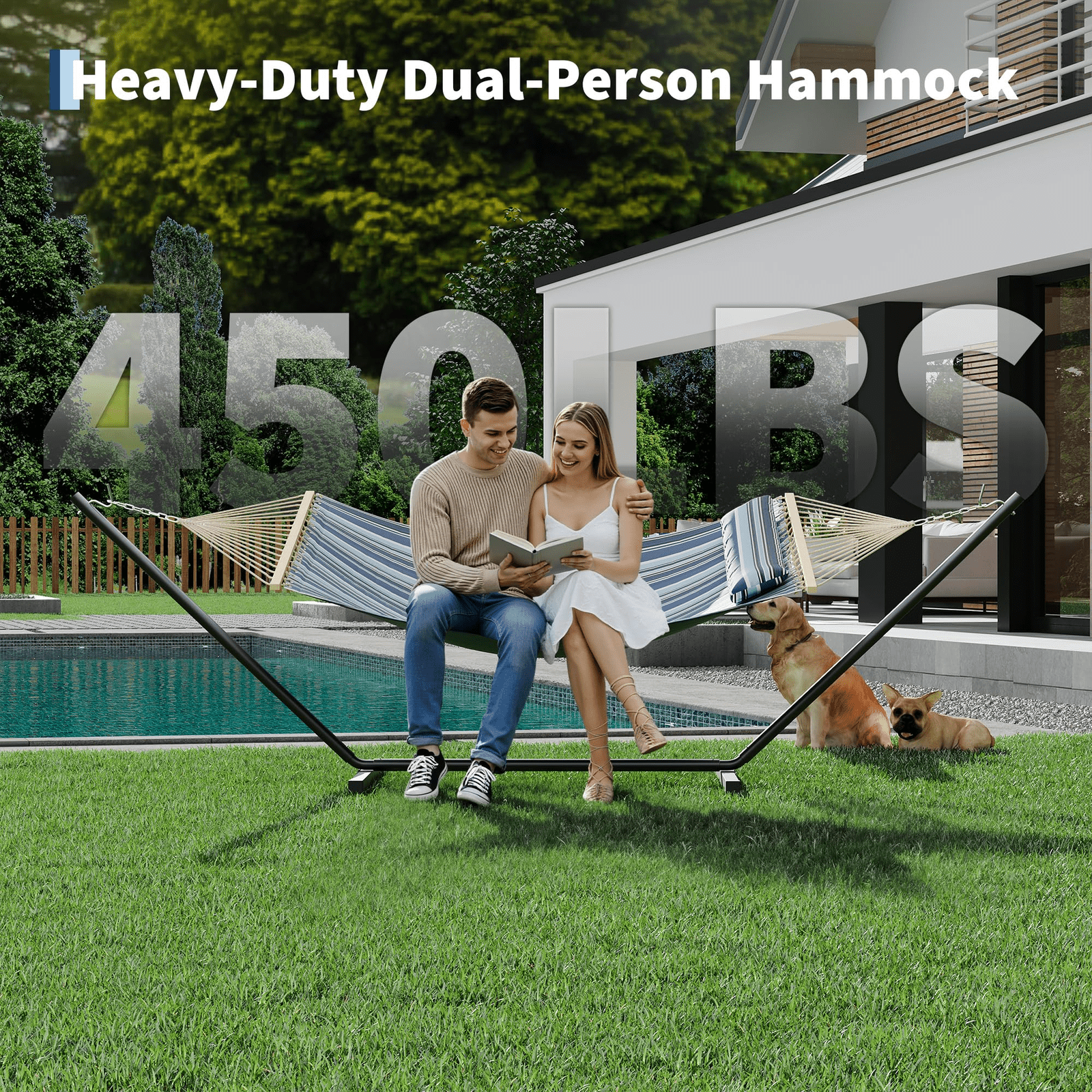outdoor hammock with stand sold on Temu United States