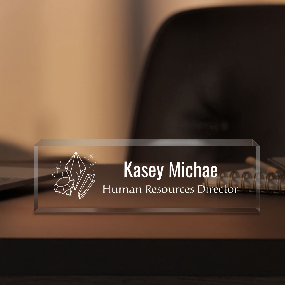 acrylic desk name plate sold on Temu United States