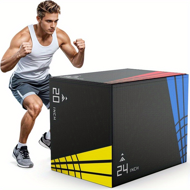 ToughFit 3-in-1 Foam Jump Box Adjustable Height Crossfit ToughFit 3-in ...