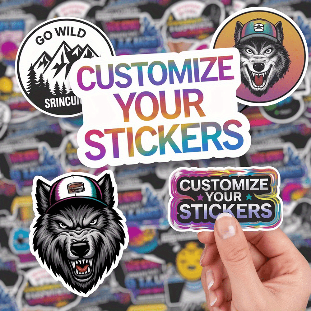 custom stickers sold on Temu Australia