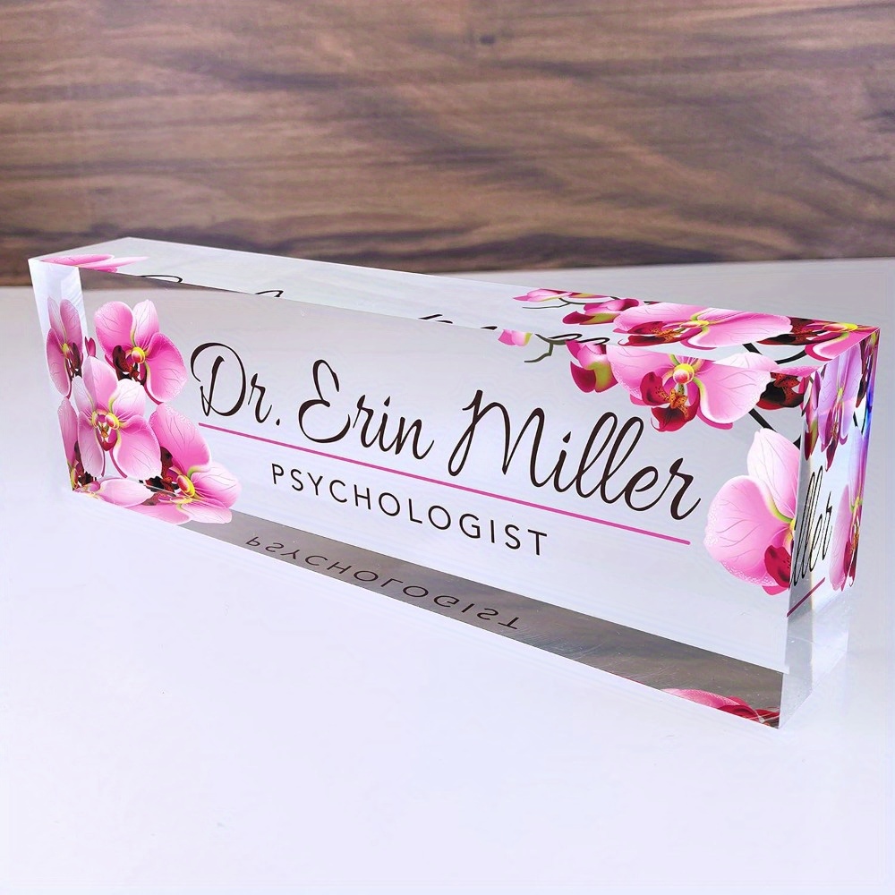 acrylic desk name plate sold on Temu United States