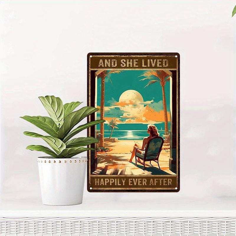 Vintage Beach themed Metal Sign Rustic Aluminum - Temu