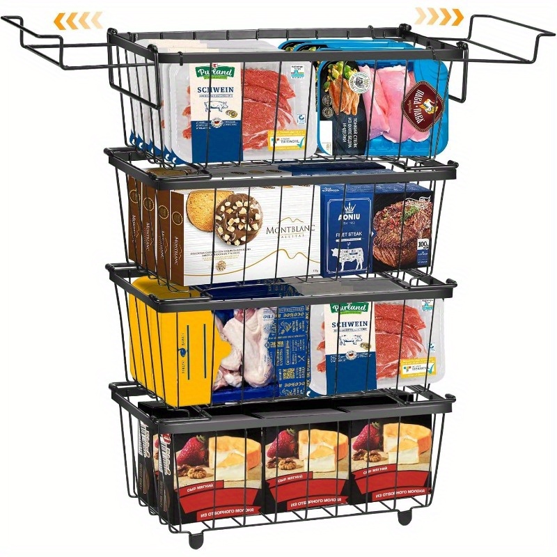 Deep Freezer Storage Wetheny Freezer Organizer Bins 8-Pack - Stackable ...