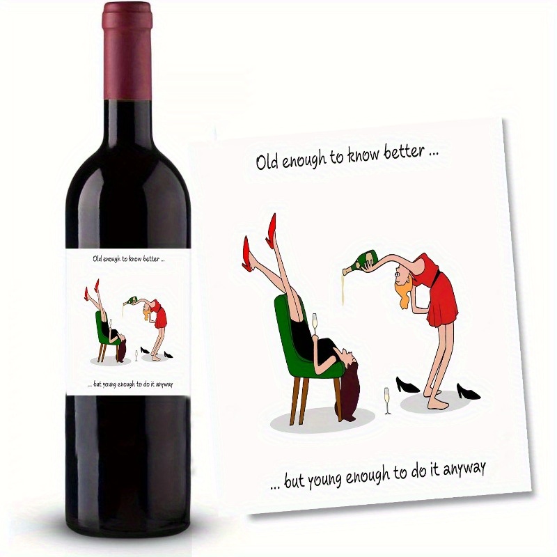 wine bottle labels sold on Temu United States