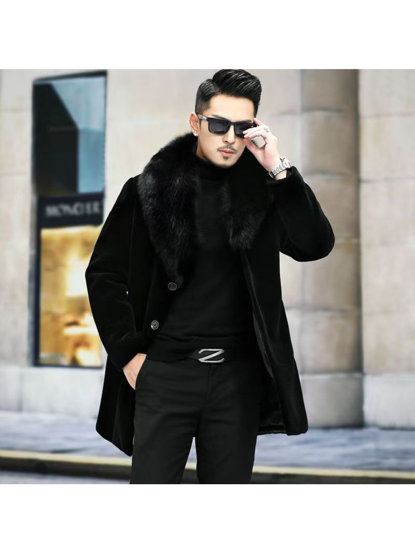 men fur coats sold on Temu United States