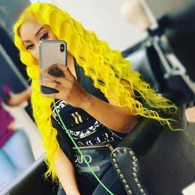 Yellow wigs store