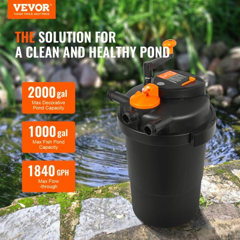 bio pressure pond filter gallons uv light 1840 - Temu