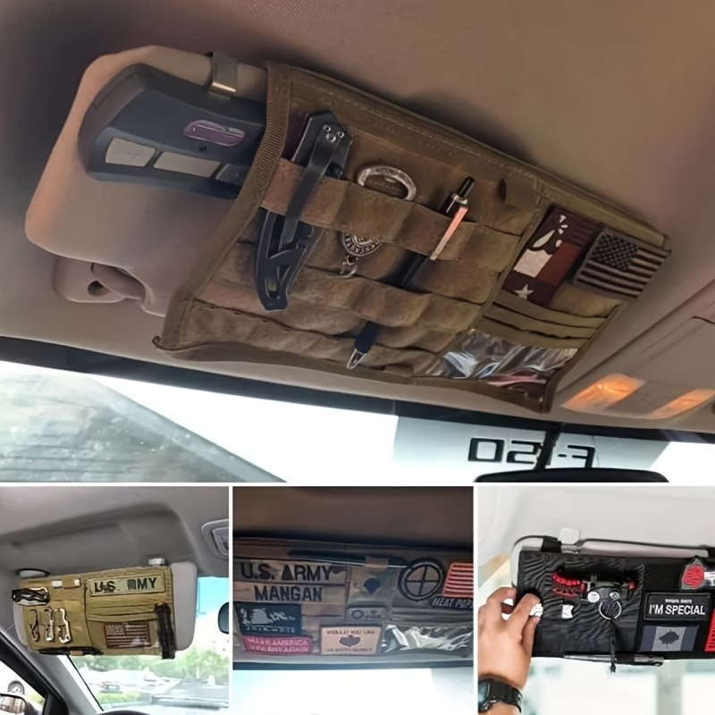 Vehicle MOLLE Panel Storage MOLLE Visor Organizer Panel - Universal Sun ...