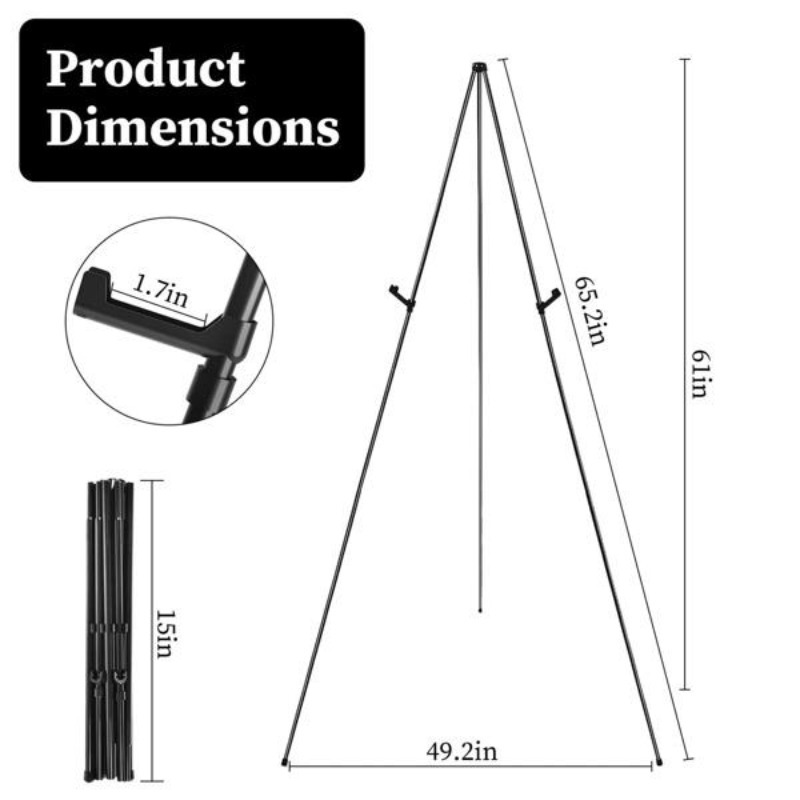 black metal easel stands carry bags adjustable - Temu
