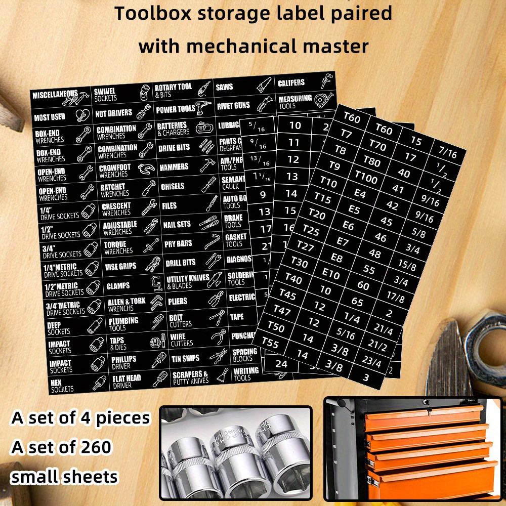 Steel Toolbox Organizers 12 Pack Of Magnetic Toolbox Labels - 2026 New ...