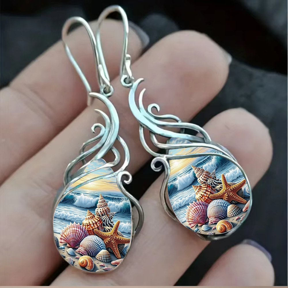 sea shell earrings sold on Temu United States