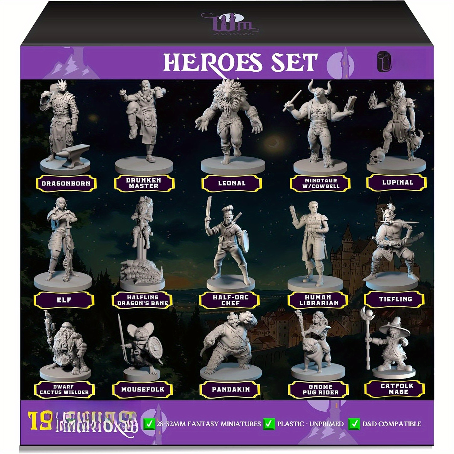 miniature figures sold on Temu United States