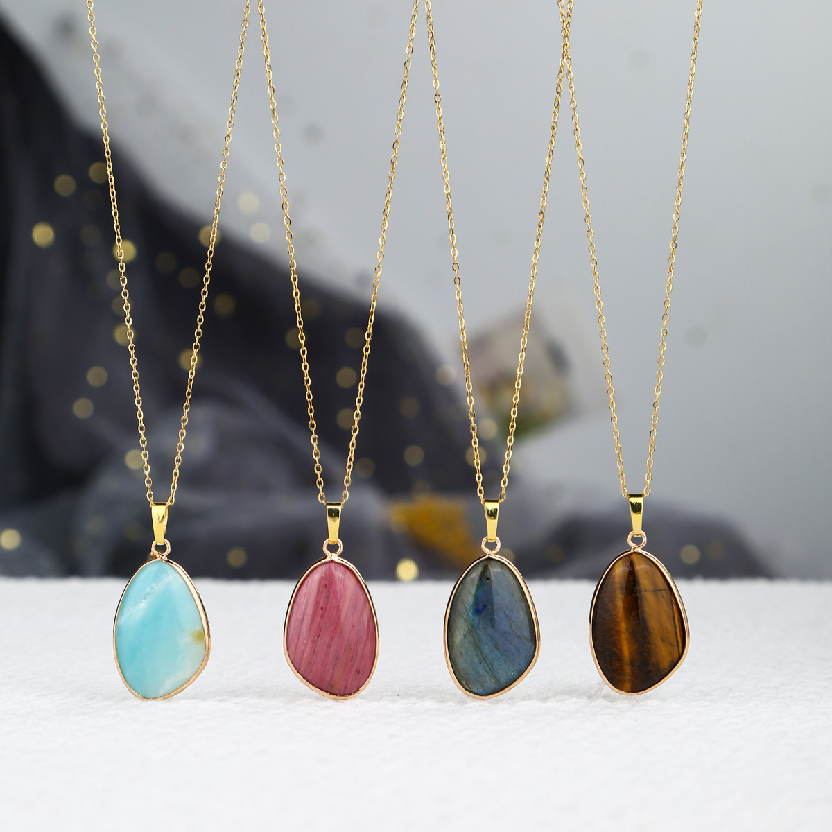 natural stone jewelry sold on Temu United States
