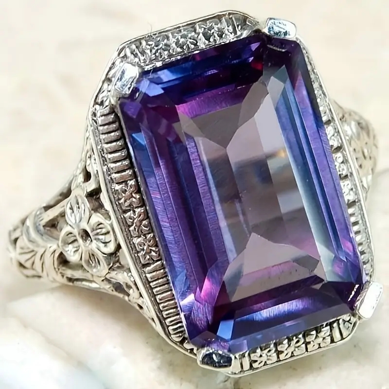 purple statement jewelry sold on Temu United States