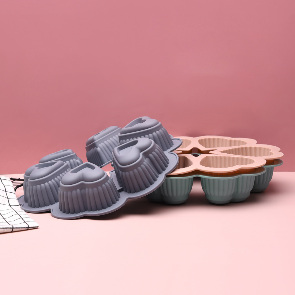 christmas chocolate moulds silicone mold 6 lattice heart - Temu