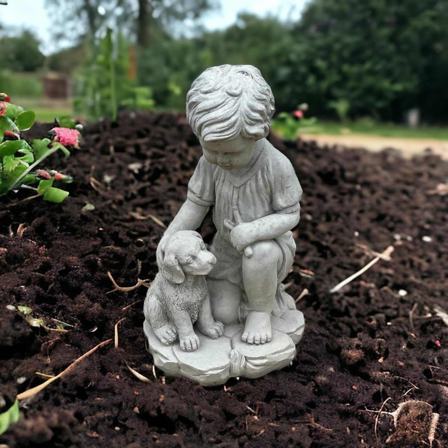 outdoor garden statues sold on Temu United States