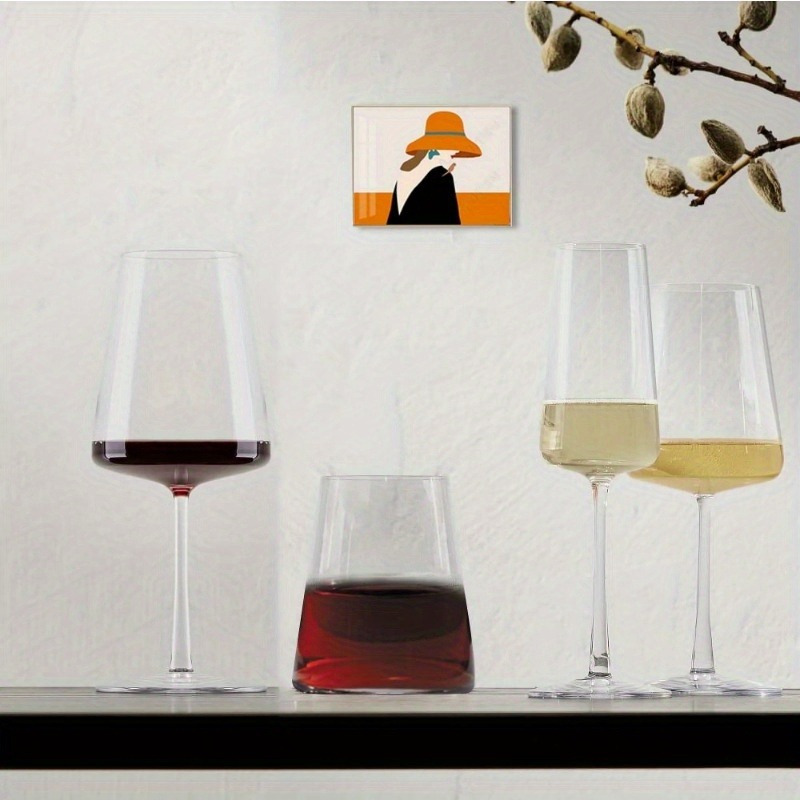Clear Flared Stemless Wine Glass 17 Ounce, - Temu