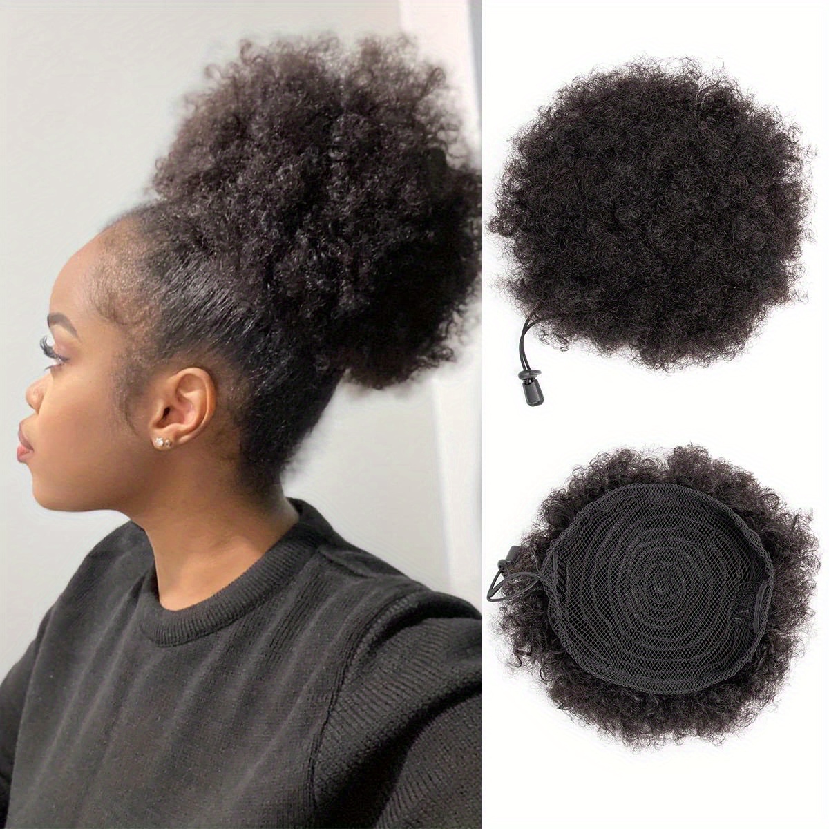 human hair ponytails sold on Temu United States