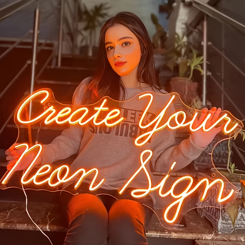 personalised neon sign sold on Temu United States