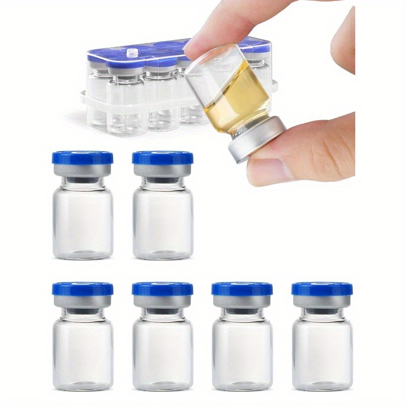 Test Tubes Healvian 24pcs Glass Cap Leakproof Vials For Science ...
