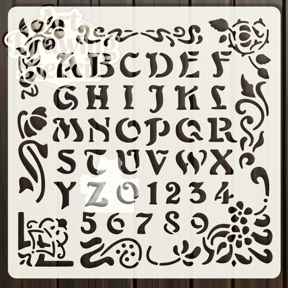 calligraphy alphabet stencils sold on Temu United States