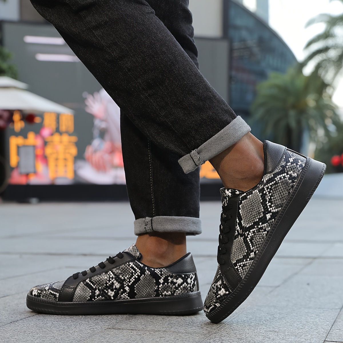 snakeskin shoes sold on Temu United States