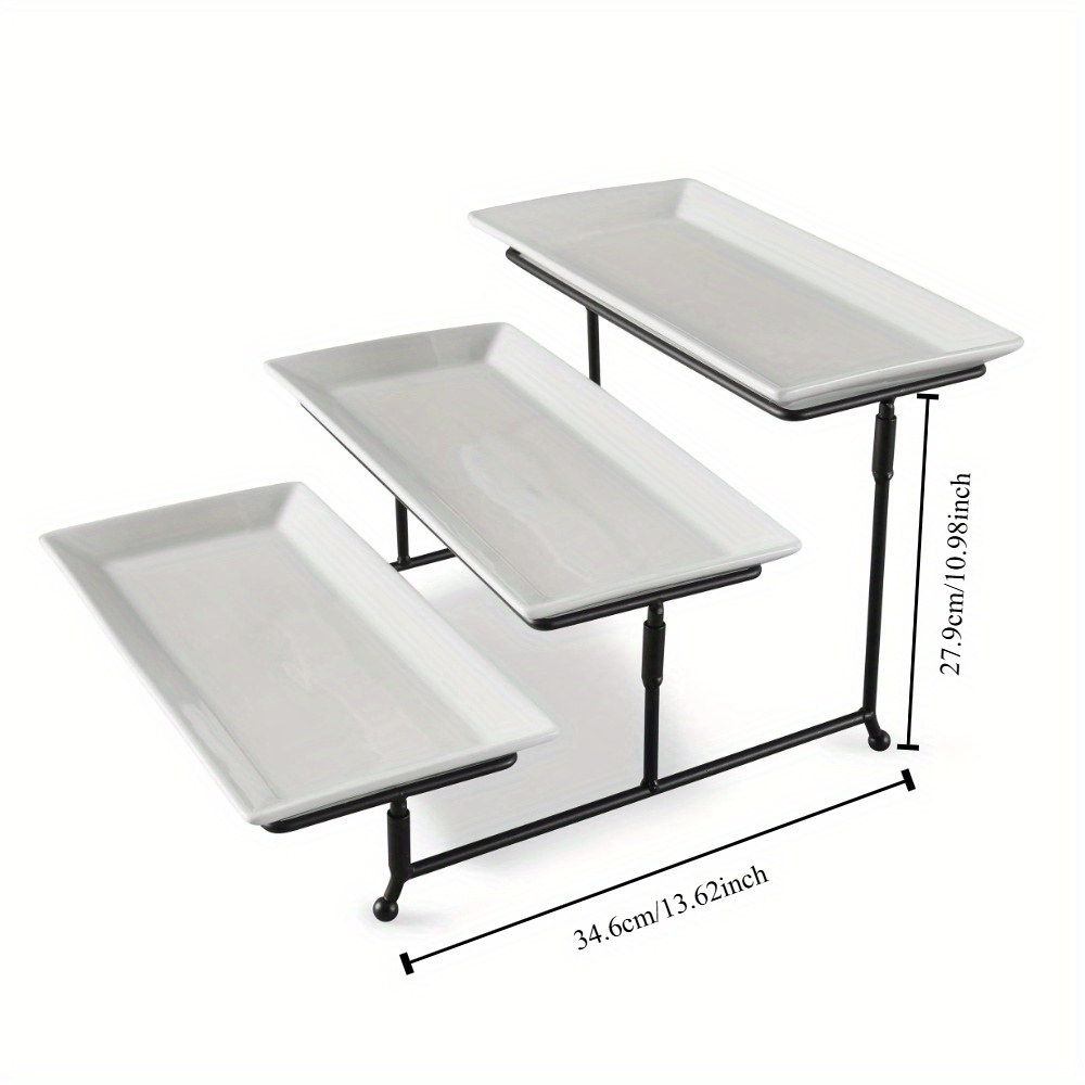 Porcelain 3 tier Decorative Tray Stand Ceramic - Temu