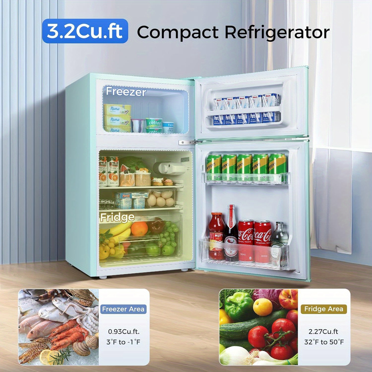 mini fridge sold on Temu United States